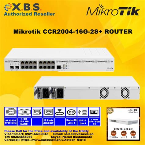 Mikrotik Ccr G S Router Computers Tech Office Business Technology On Carousell