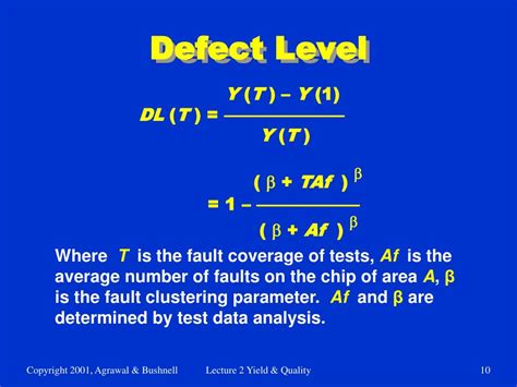 Ppt Vlsi Testing Lecture 2 Yield And Quality Powerpoint Presentation