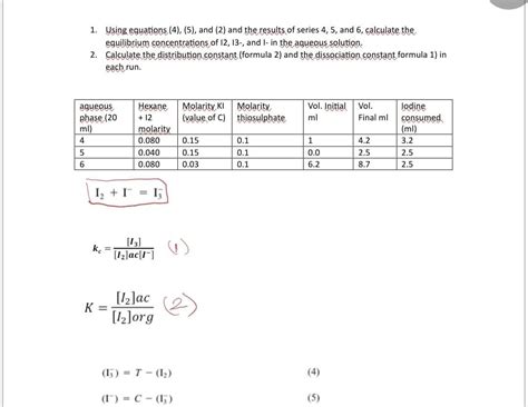 solved 1 using equations 4 5 and 2 and the results