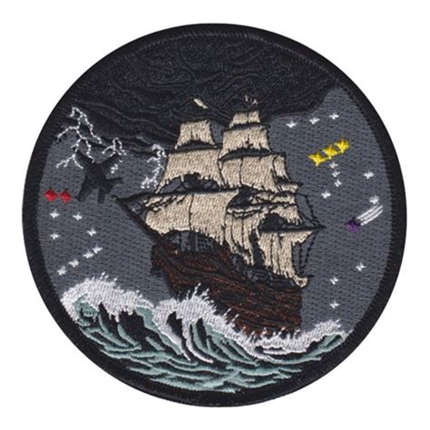 Dark Ghost Pirate Ship Patch