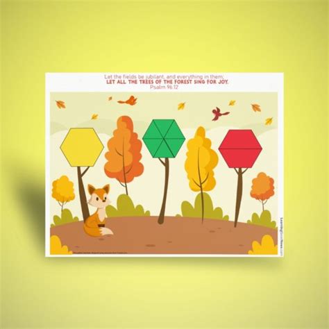 Fall Trees Pattern Block Activity Learning Good News