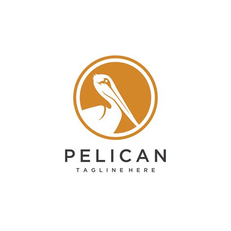 Pelican Bird Circle Minimlaist Logo Design Vector Illustration 20232622 Pelican Bird Circle Minimlaist Logo Design Vector Illustration 20232622