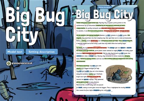 Year 4 Model Text Setting Description Big Bug City Grammarsaurus