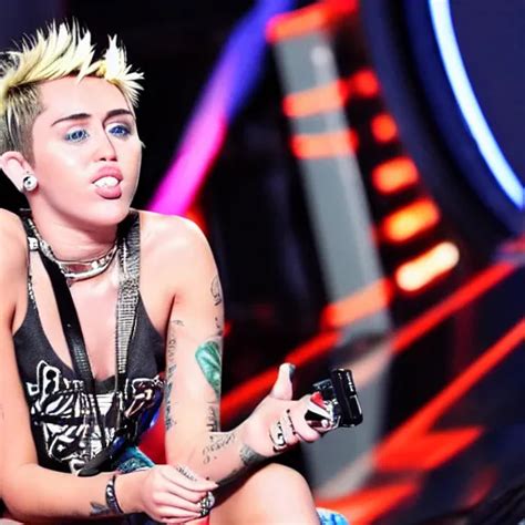 Miley Cyrus Playing Video Games Stable Diffusion Openart