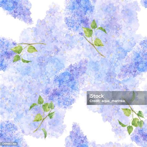 白にライラックの枝とシームレスな水彩模様パターン春の花の背景手描きの水彩画のイラスト お祝いのベクターアート素材や画像を多数ご用意 お