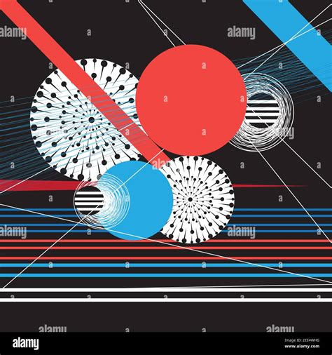 Abstract Multi Colored Background Of Geometric Objects An Example Of An Unusual Abstraction
