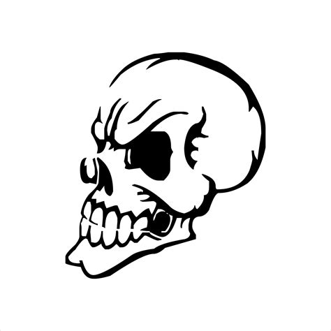 Logotipo Del Cráneo Del Esqueleto Humano Silueta Del Cráneo Aislado