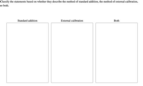 solved classify the statements based on whether they