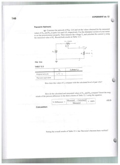 Solved Thevenins Theorem And Maximum Power Transfer 143