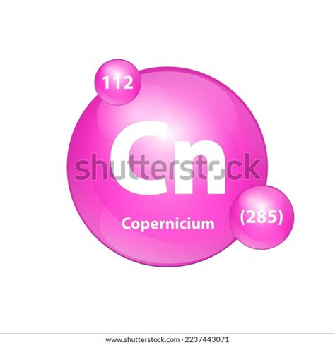 Copernicium Cn Icon Structure Chemical Element Stock Vector Royalty Free 2237443071 Shutterstock
