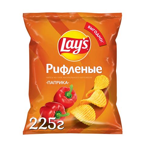Купить Чипсы Lays Паприка 225г с доставкой на дом в магазине SPAR