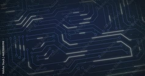 Animation Of Microprocessor Connections And Network Of Connections