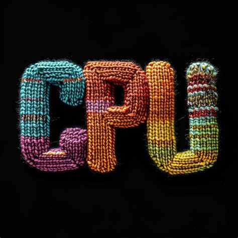Premium Photo Logo Of Three Letters Cpu In Knitted Style