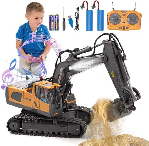 Remote Control Excavator Rc Tractor Bulldozer Crawler Truck Toy Digger