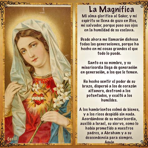 ® Virgen MarÍa Ruega Por Nosotros® Estampas Con Oraciones A La Virgen MarÍa La MagnÍfica