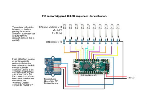 Newbie Help 10 Led Chaser With Pir Sensor Activation Leds And Multiplexing Arduino Forum