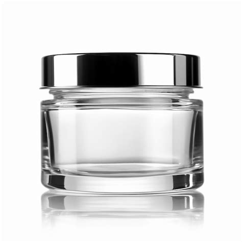 Premium Ai Image A Close Up Of A Clear Glass Jar With A Silver Lid