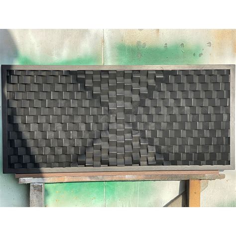 Panou Acustic Sound Diffuser Tablou 3d Din Lemn Masiv Dark Sound