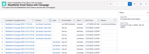 massmailer reports massmailer help center