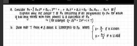 Solved Advanced Linear Algebra Please Write A Clear Full