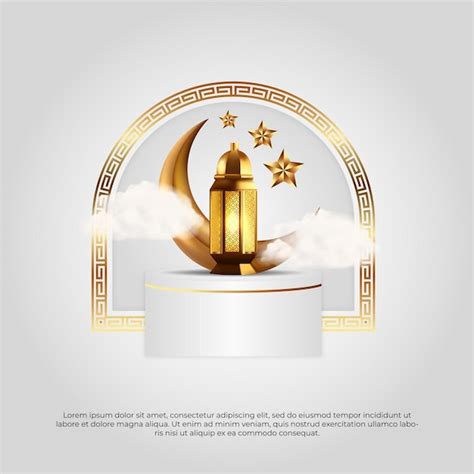Eid Al Adha Mubarak 3d Islamitische Moskee Lamp Maan Ster Mooie