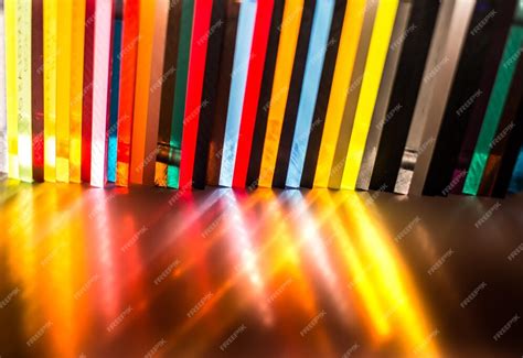 Premium Photo Light Through Stack Of Different Colours Cast Acrylic