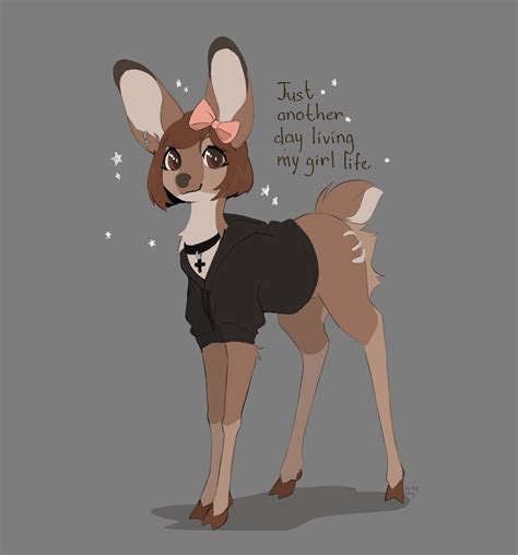 312236 Safe Artist Luckyway Oc Cervid Deer Mammal White Tailed