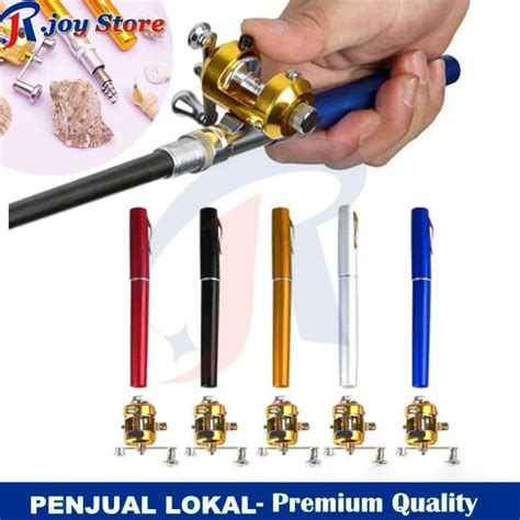 Jual Rjoy Joran Kail Alat Pancingan Pulpen Mini Fishing Rod Pen Joran
