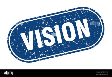 Vision Sign Vision Grunge Blue Stamp Label Stock Vector Image Art