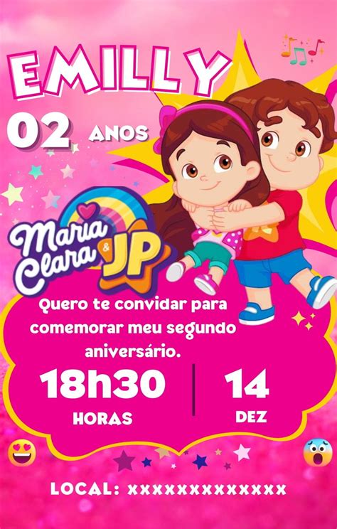 Convite Digital Maria Clara E Jp Elo Produtos Especiais