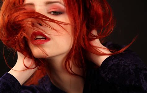 Wallpaper Face Model Hair Lips Red Ariel Closeup Piper Fawn