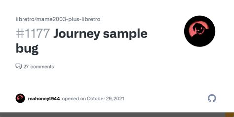 Journey Sample Bug · Issue 1177 · Libretromame2003 Plus Libretro · Github