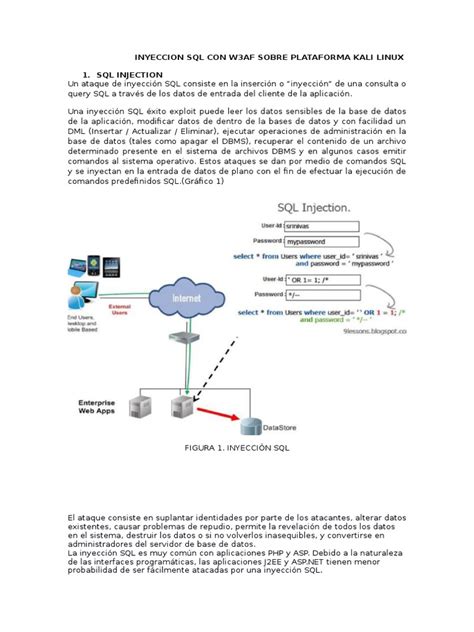 Sql Injection Pdf Sql Tabla Base De Datos