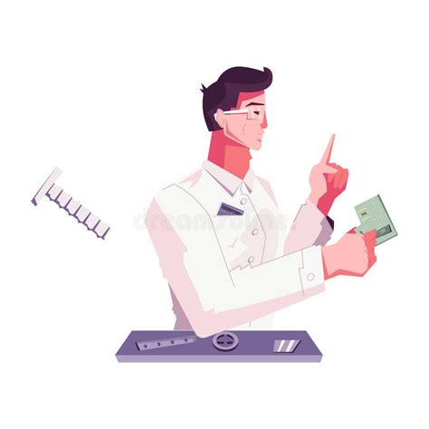 Engineer Flat Composition Stock Vector Illustration Of Control 229382407