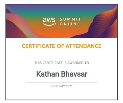 Kathan P Bhavsar On Linkedin Aws Awscloud Onlinesummit