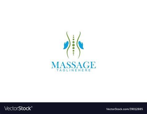 Body Massage Logo Design Royalty Free Vector Image