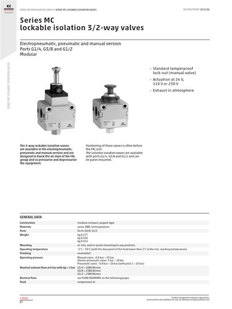 Series Mc Lockable Isolation 32 Way Valves Pdf