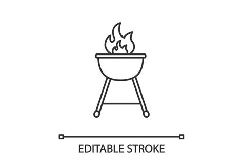 Kettle Barbecue Grill Linear Icon Em 2024 Dia Dos Pais