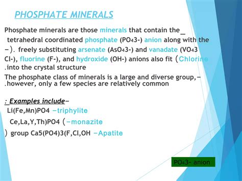 Phosphates Group Mineral Ppt Chemistry Science