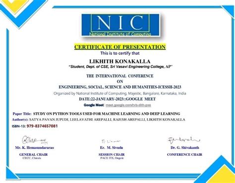 Likhith Konakalla On Linkedin International Conference Python Machinelearning Deeplearning