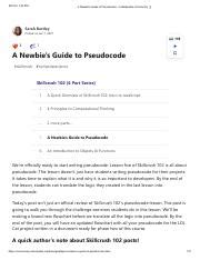 Mastering Pseudocode A Beginner S Essential Guide Course Hero