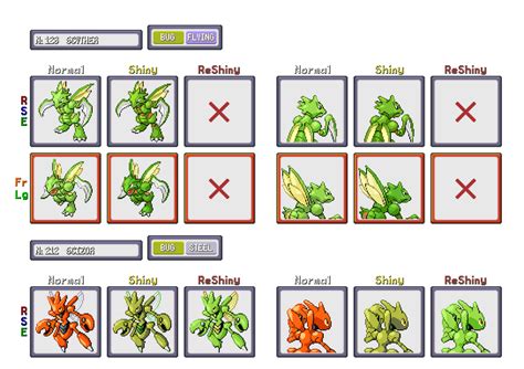 Shiny Recolour Scyther Line Gen 3 By Shinydexproject On Deviantart