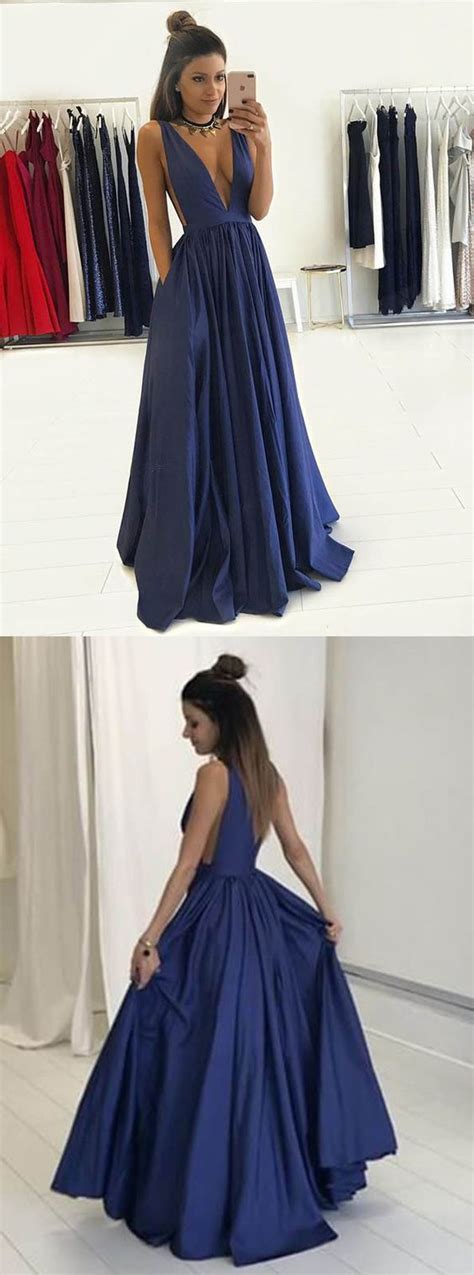 Deep V Neckline Sexy Prom Dress Graduation Party Dresses Formal Dress