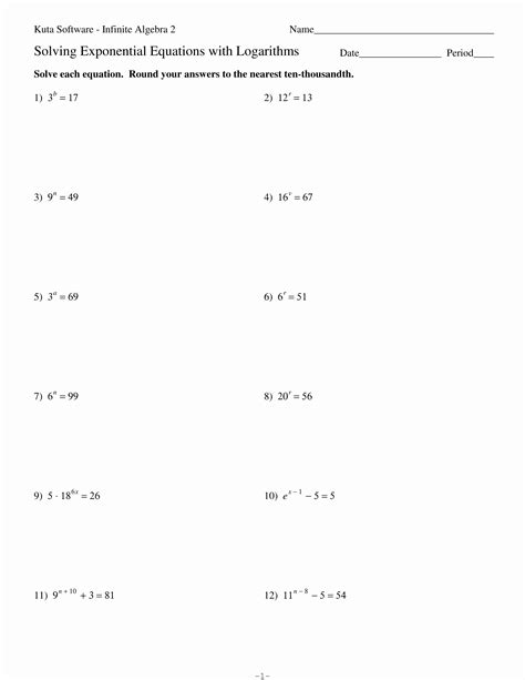 Solving Logarithmic Equations Worksheet Ame My Id