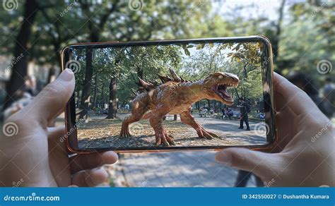 An Augmented Reality Ar Mobile Game Where The Player Interacts With Virtual Objects In A Real