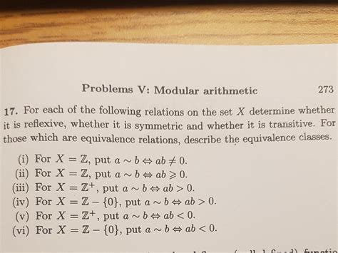 Solved For Each Of The Following Relations On The Set X