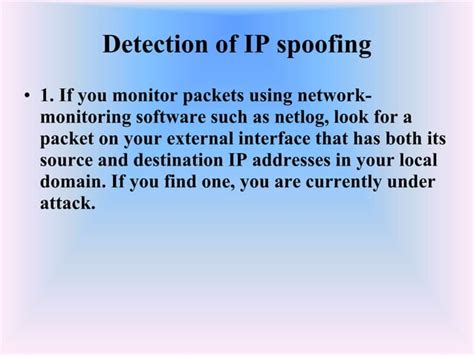 Ip Spoofing Ppt Pptx Computer Networking Computing