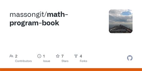 Github Massongitmath Program Book