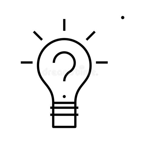 Idea Searching Line Icon Concept Sign Outline Vector Illustration
