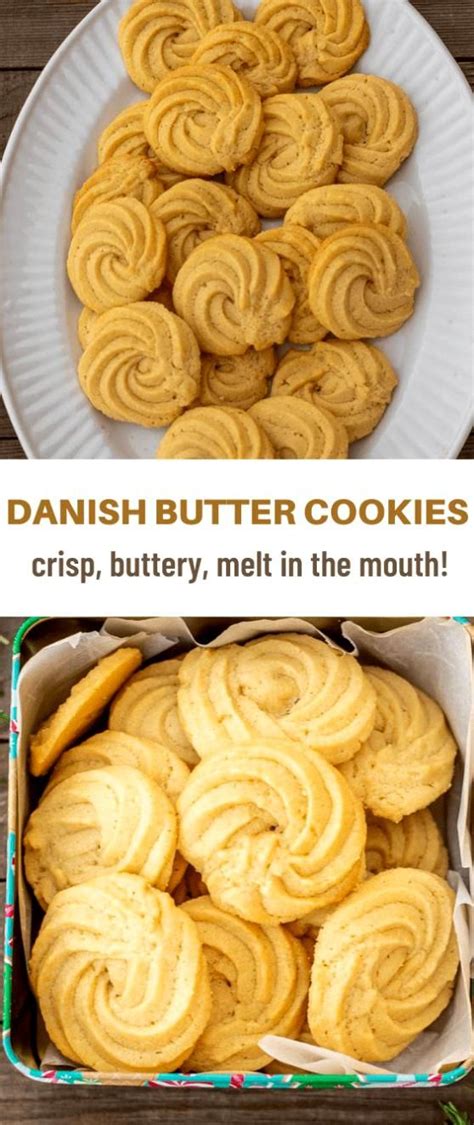 Two Pictures Showing Different Types Of Cookies And The Words Danish